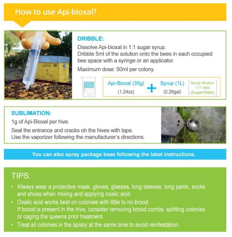 Api-Bioxal Oxalic Acid Varroa Mite Treatment - Meyer Bees
