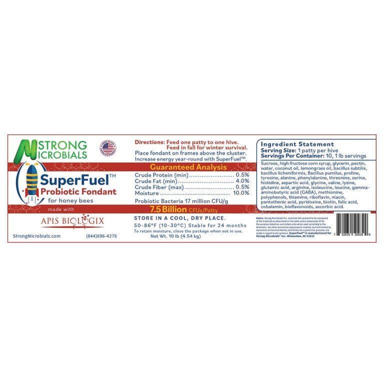 Super Fuel Probiotic Fondant for Honey Bees - Meyer Bees